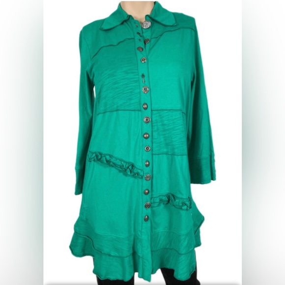 neon buddha | Tops | Emerald Green Sojourn Tunic Top By Neon Buddha ...